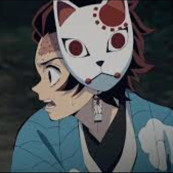 Wall Decor | Demon Slayer Tanjiro Glowing Fox Mask Led Light Up Mask ...